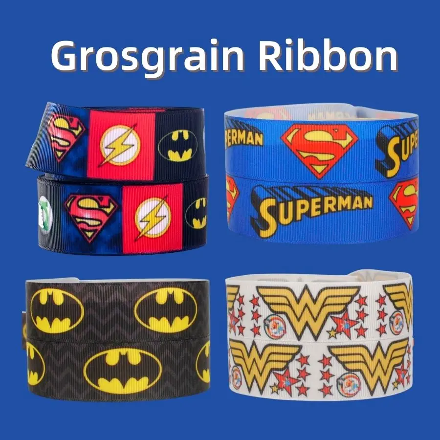 Marvel Dc Hero Grosgrain Ribbon Cartoon Detective Comic Superman Batman ...