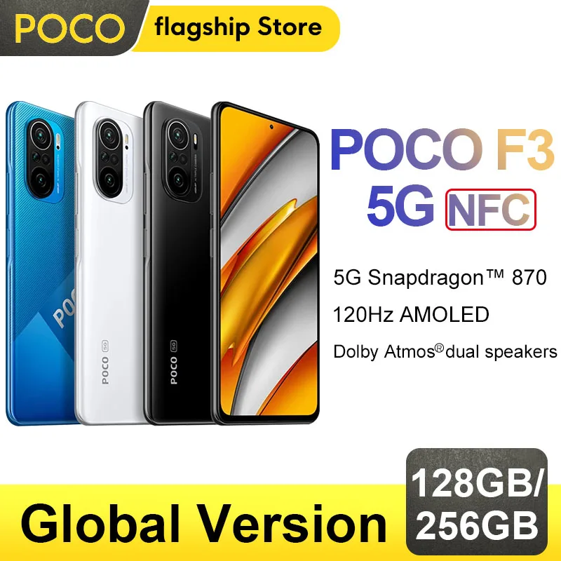 POCO teléfono inteligente F3 versión Global, 5G, 128G /256G, Snapdragon ...