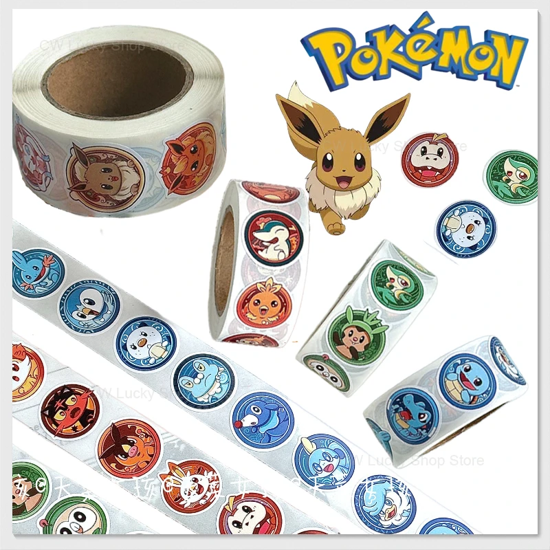 500pcs-Pokemon-Cartoon-Sticker-2-5cm-Gift-Sealing-Seal-Round-Labels ...