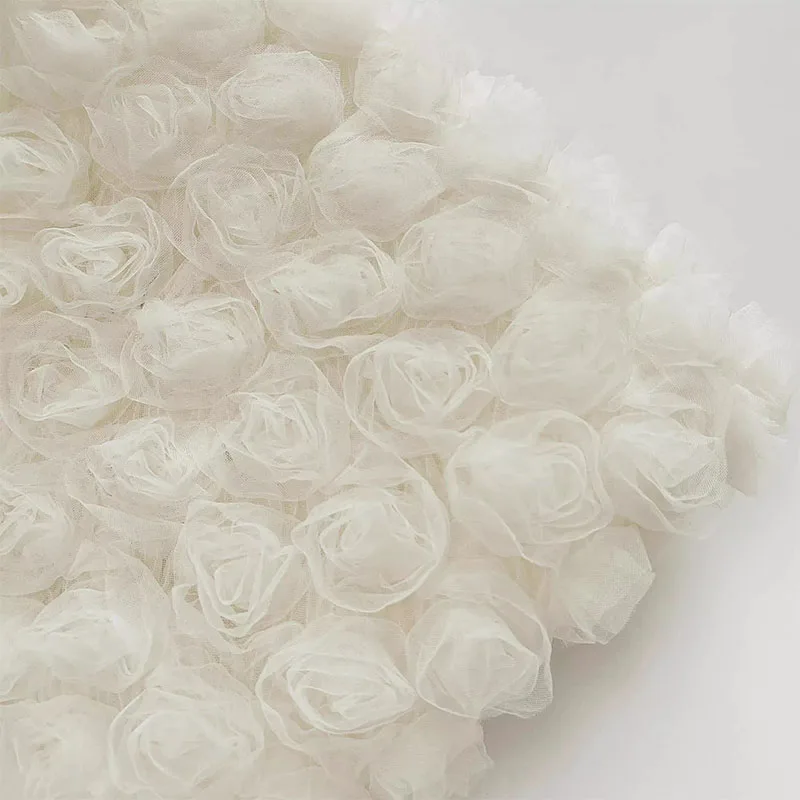 INS style Three-Dimensional Rose Plate Flower Lace Fabric High-Density ...