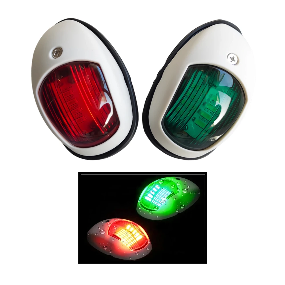 1-Pair-Red-Green-12V-Boat-Running-Lights-Water-Proof-Navigation-Lights ...
