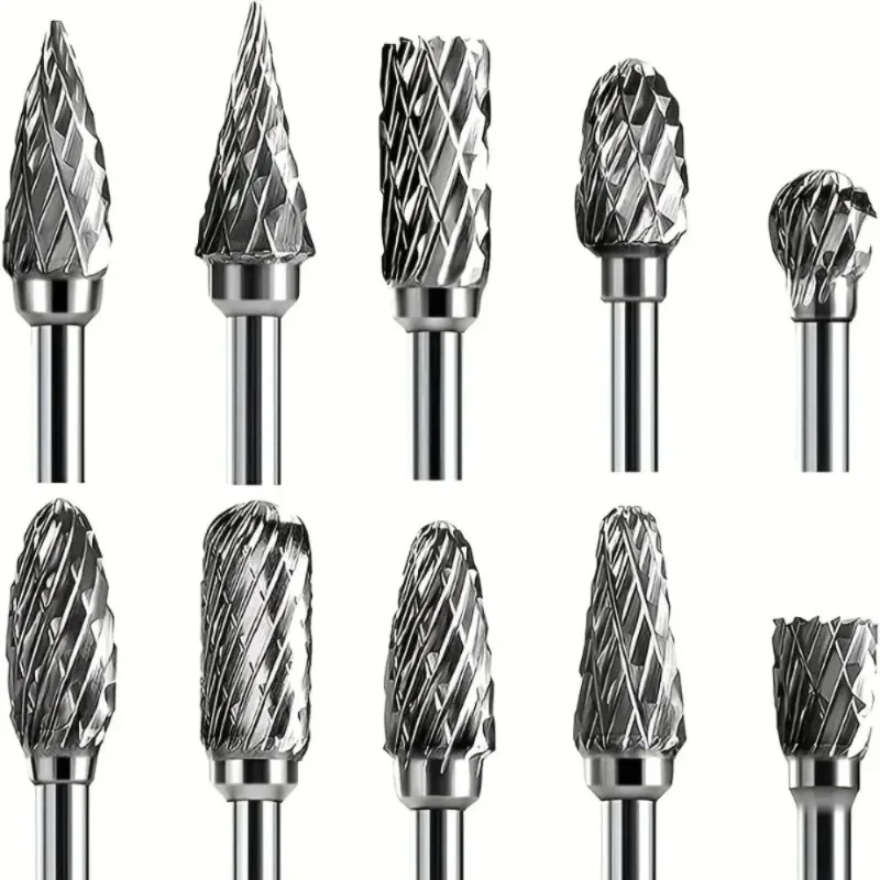 High-speed Steel Rotary Burr Carving Burr Bits Double Diamond Cut ...