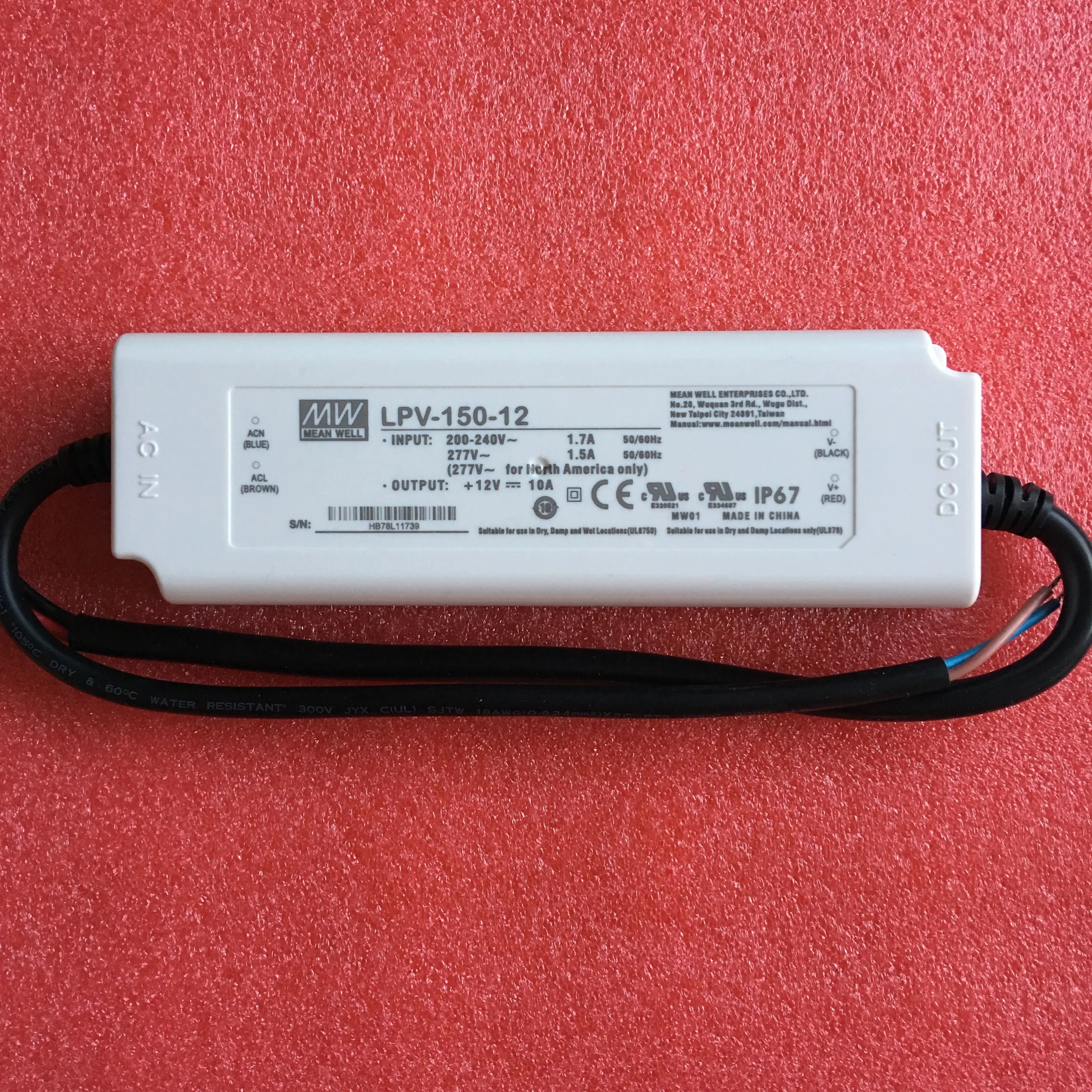MEAN-WELL-LPV-150-150W-IP67-waterproof-Power-Supply-LPV-150-24-LPV-150 ...