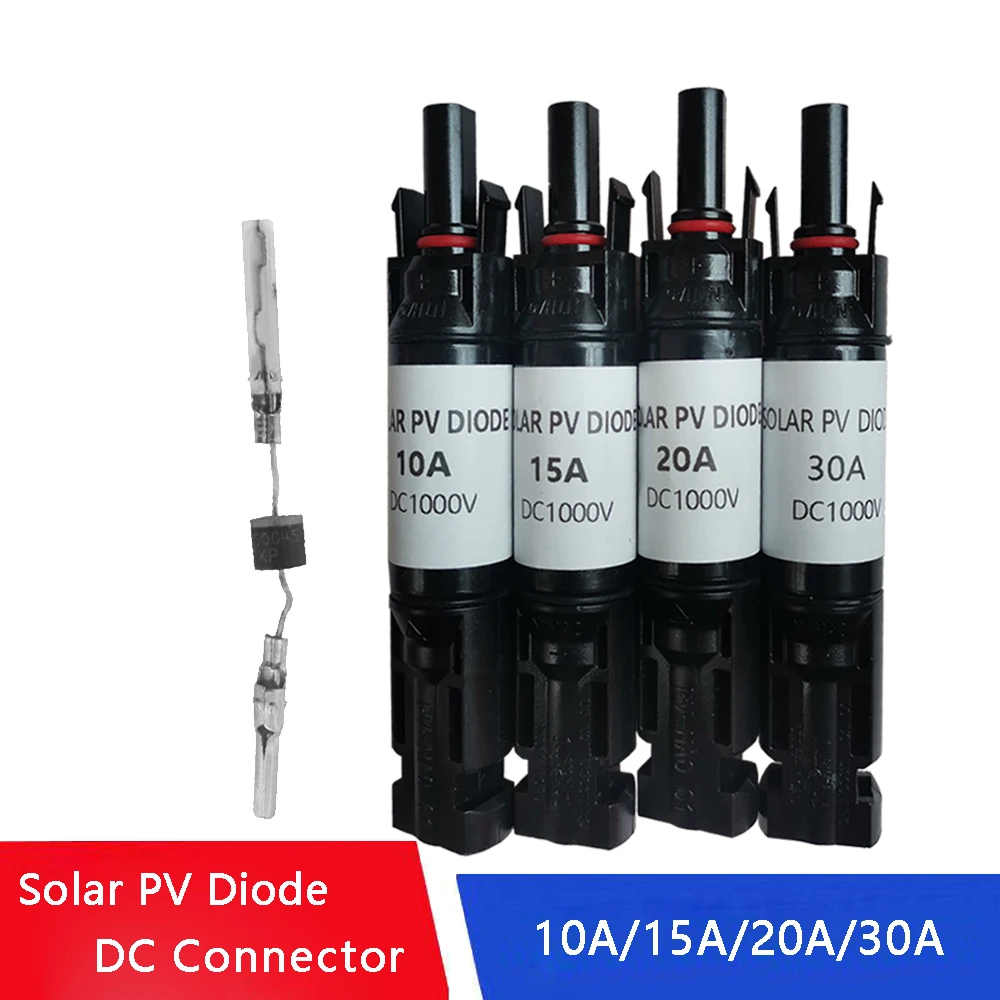Solar PV DC Diode Connector 10A 15A 20A 30A IP67 Waterproof Solar Plug ...
