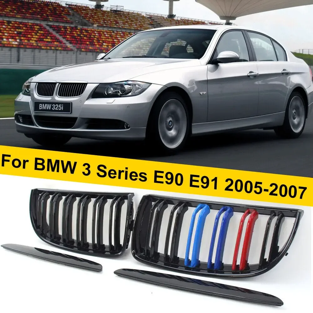 Matte-Black-Grille-Racing-Grill-Gloss-Black-Car-Front-Bumper-Grilles ...