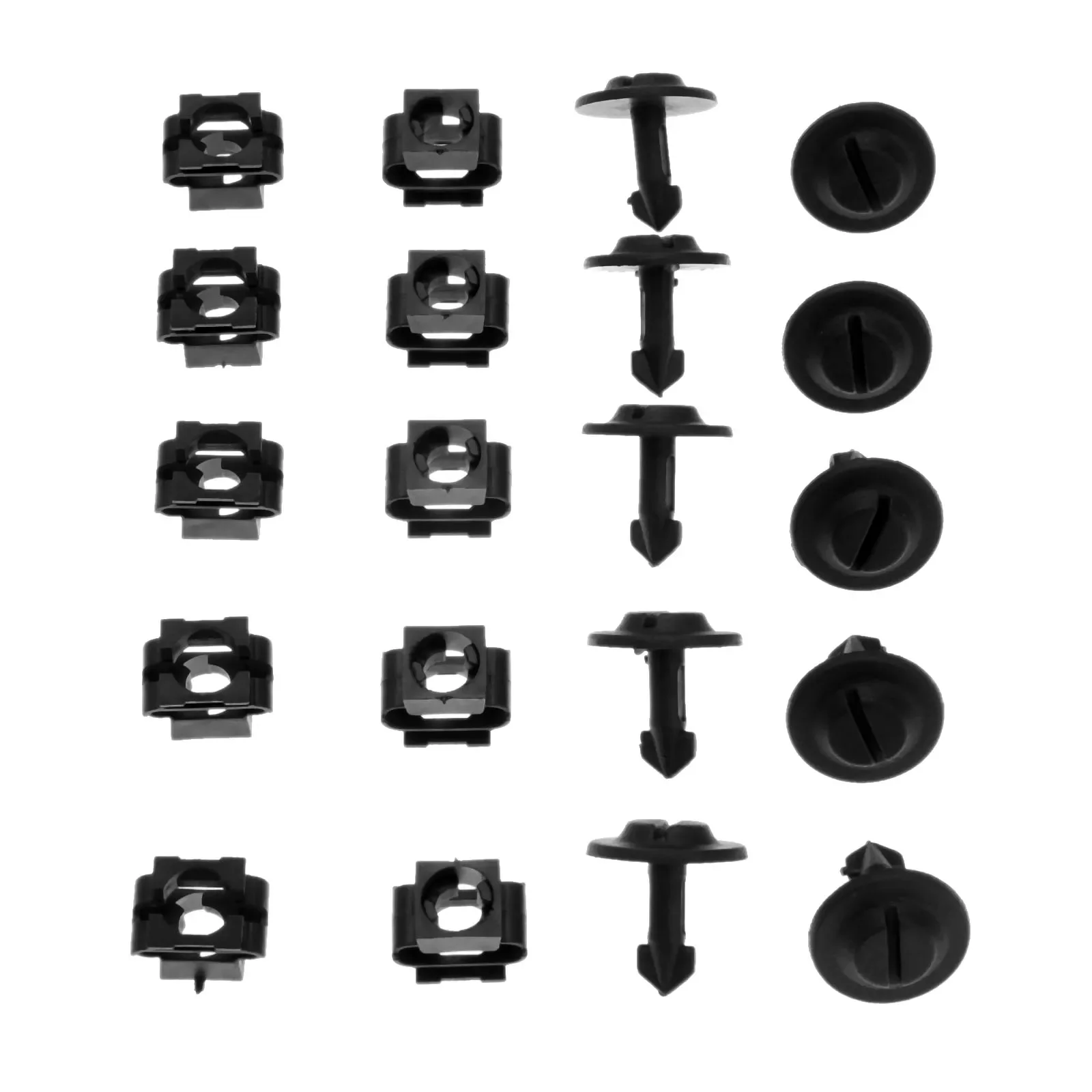 10sets Black Plastic Clips Fastener Under Engine Cover Undertray ...