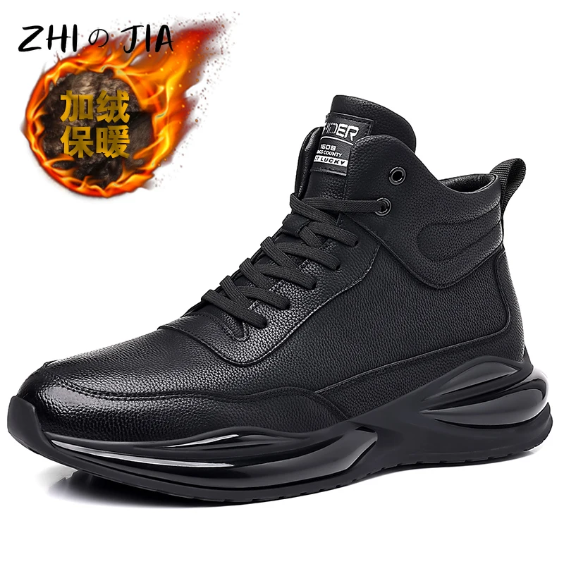 High-Quality-High-Top-Genuine-Leather-Shoes-Autumn-Winter-Casual ...