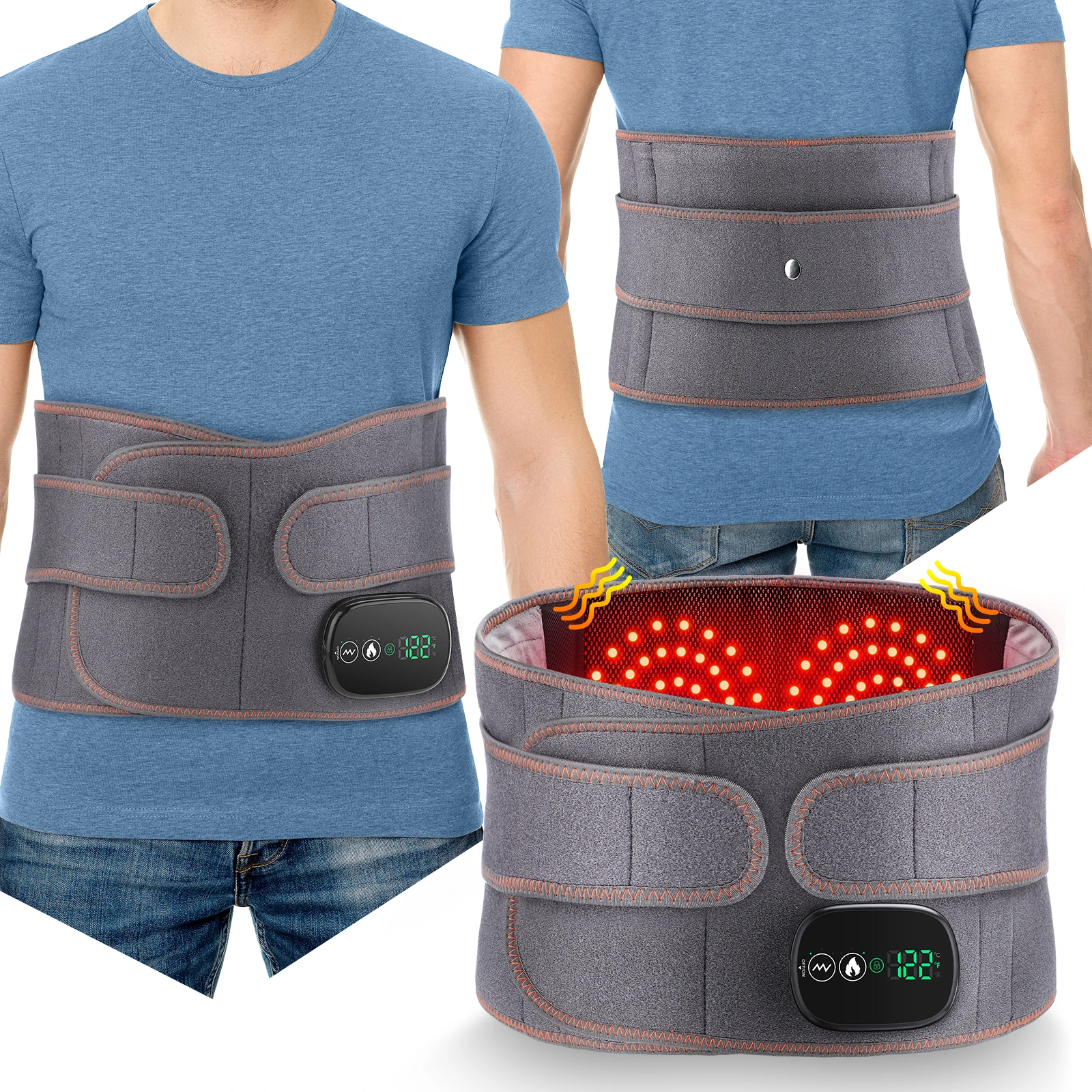 Multifunctional-Heating-Waist-Belt-Massage-Red-Light-Hot-Compress ...