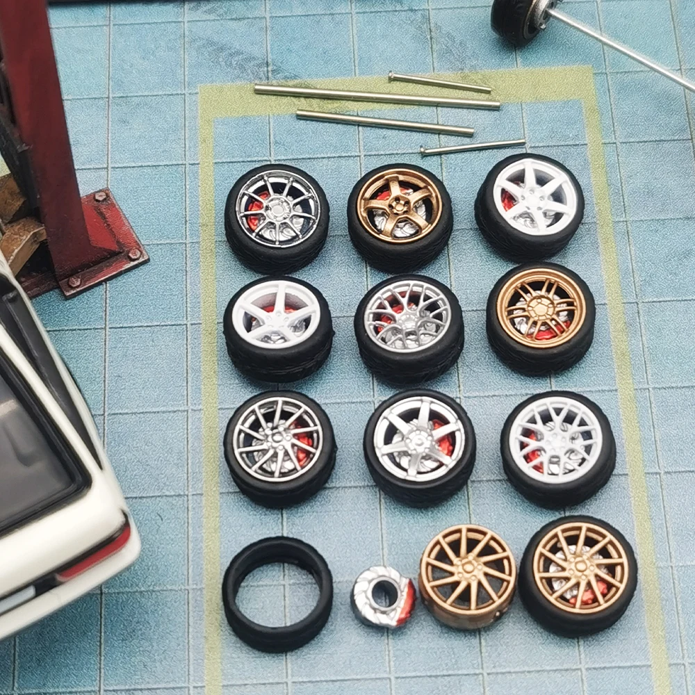 Kicarmod-ruedas-de-ABS-para-coche-modelo-1-64-ruedas-con-neum-tico-de ...