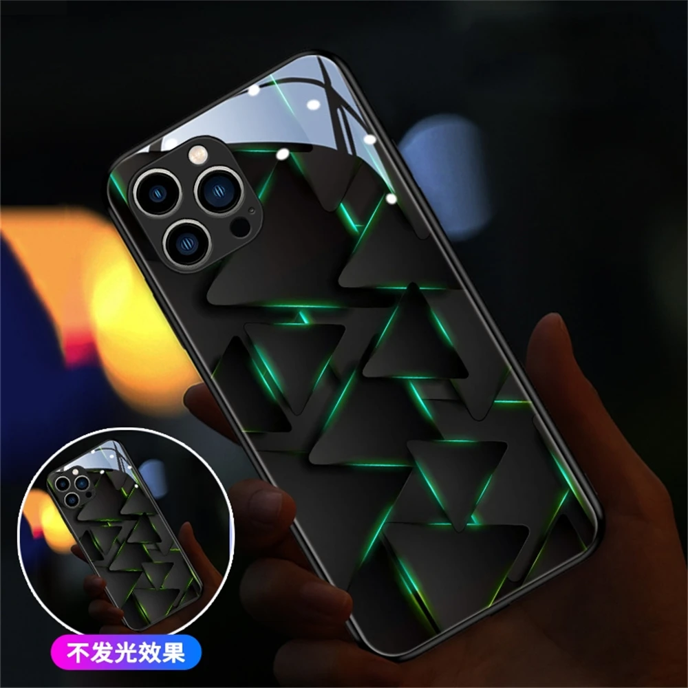 Geometric-Pattern-Luminous-LED-Flash-Phone-Case-Back-Cover-For-iPhone ...