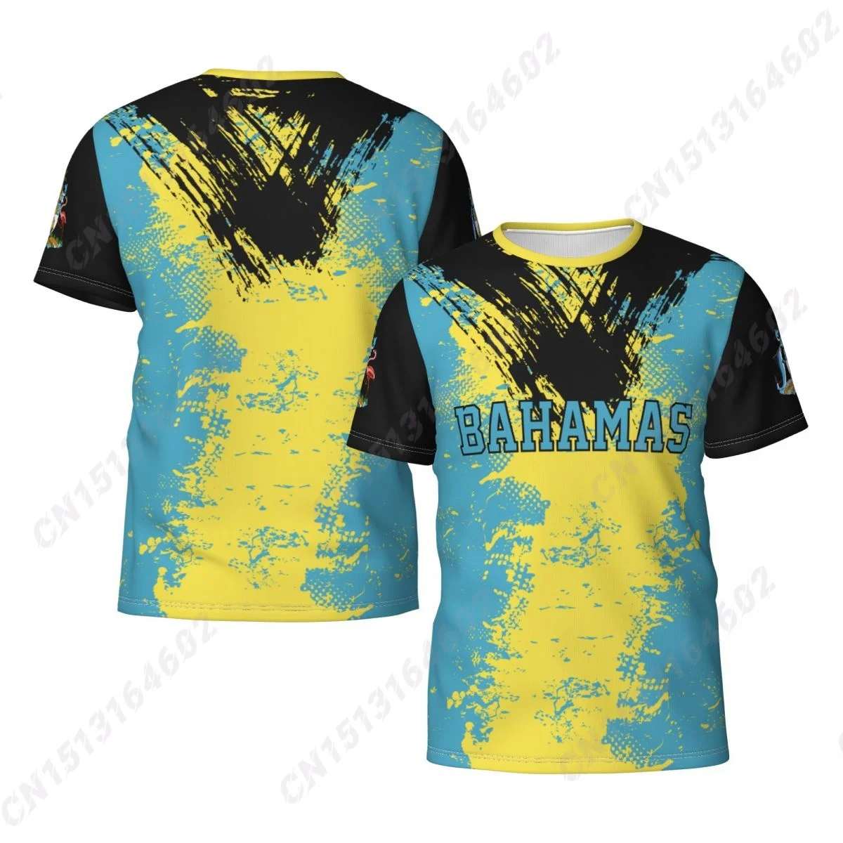 Bahamas-Vintage-Flag-3D-Printed-T-Shirt-Men-Women-Summer-Short-sleeved ...