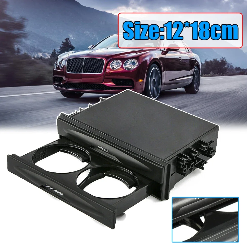 Universal-Black-Car-Truck-Double-Din-Radio-Installation-Pocket-Drink ...