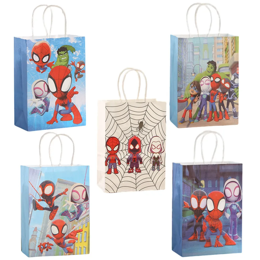 Spidey And His Amazing Friends Paper Bag Candy Gift Packaging Bags Kids ...