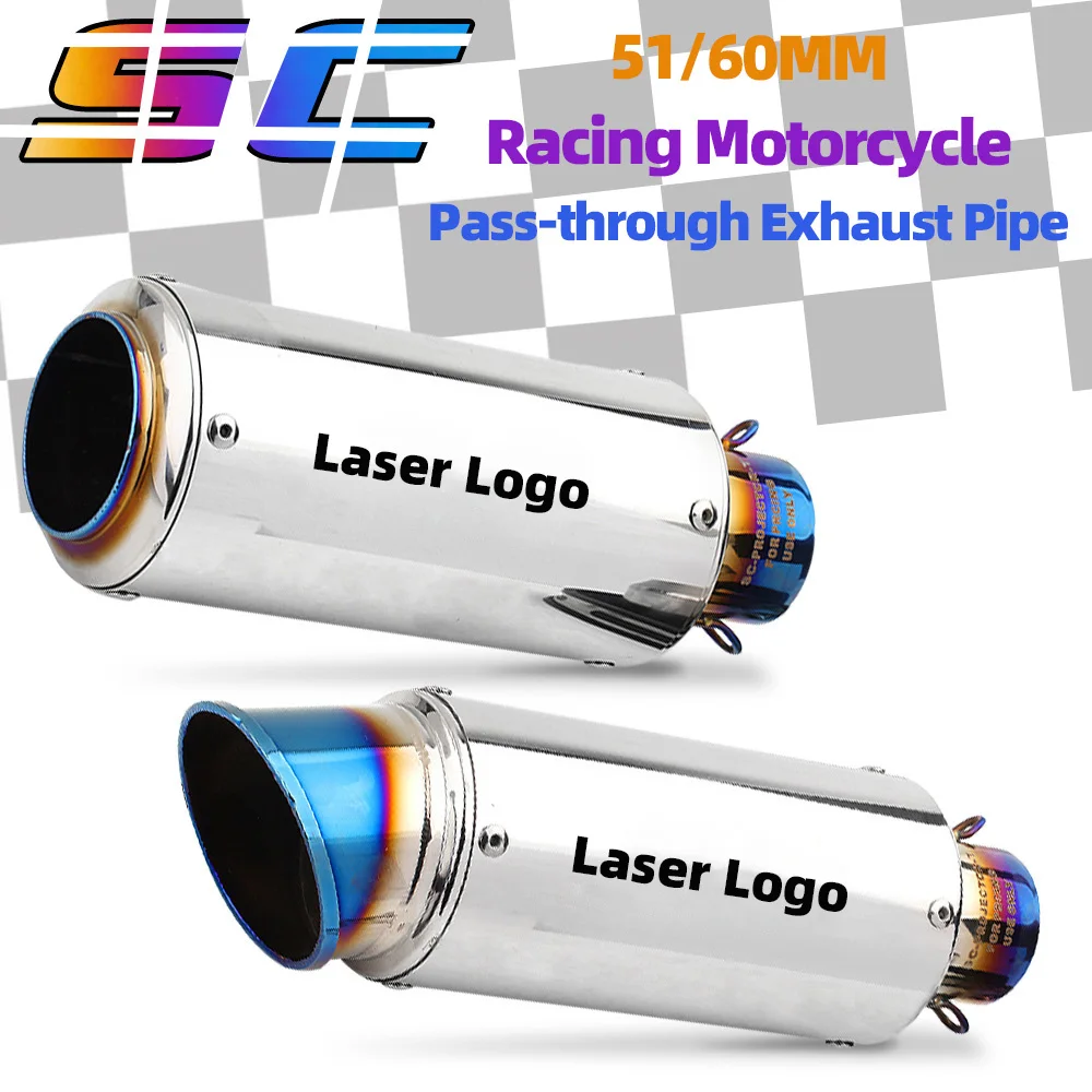 51-60MM-Stainless-Steel-Straight-through-Motorcycle-sc-Exhaust-Pipe-for ...
