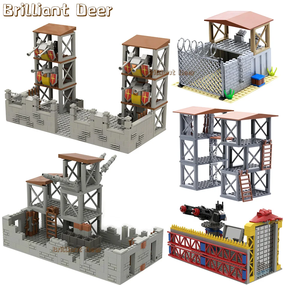MOC-Military-Sentry-Tower-Combat-Center-Army-Base-Battlefiled-Building ...
