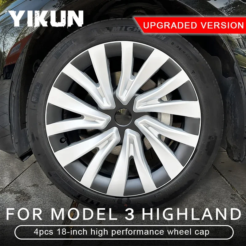 4PCS-Car-HubCap-for-Tesla-Model-3-Highland-2024-18-Inch-Performance ...