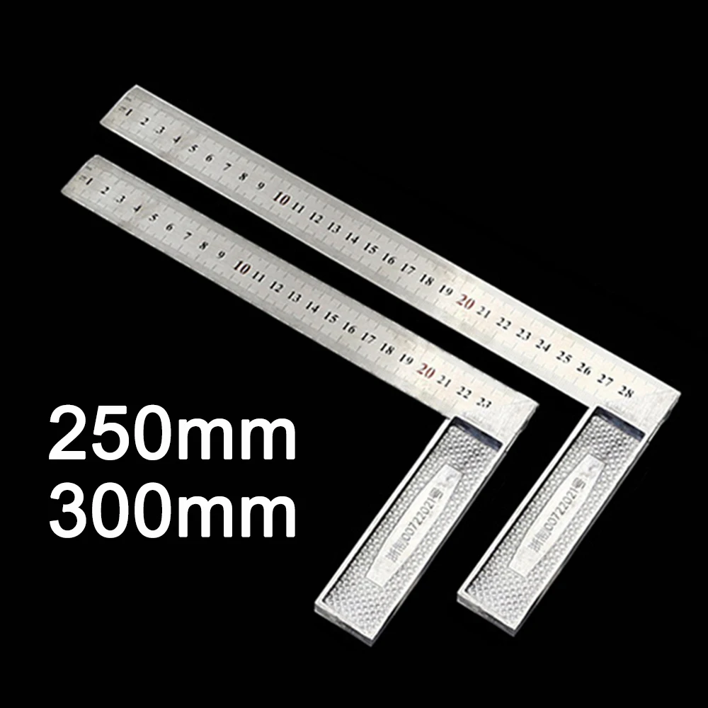 Stainless-steel-250mm-300mm-Aluminum-Alloy-Square-Ruler-Right-Angle ...