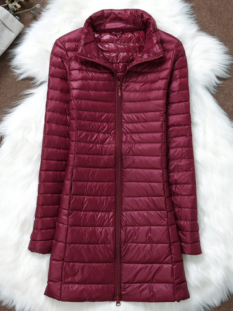 Women Winter Puffer Coat 2022 New Ultra Light Slim Duck Down Jackets ...