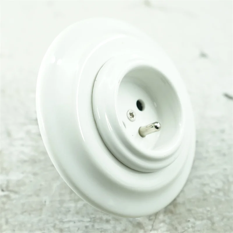 Flush-Mounting-Electrical-Home-Wall-Socket-French-Vintage-Porcelain-For ...