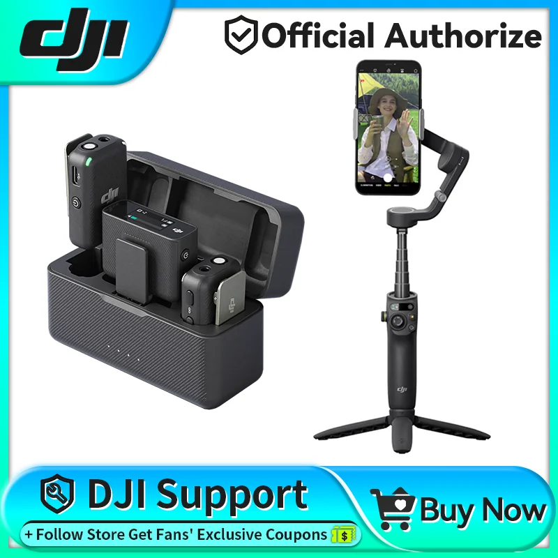 DJI Mic 250m Transmission Range 15-hour Battery Life for DJI Action 2 ...