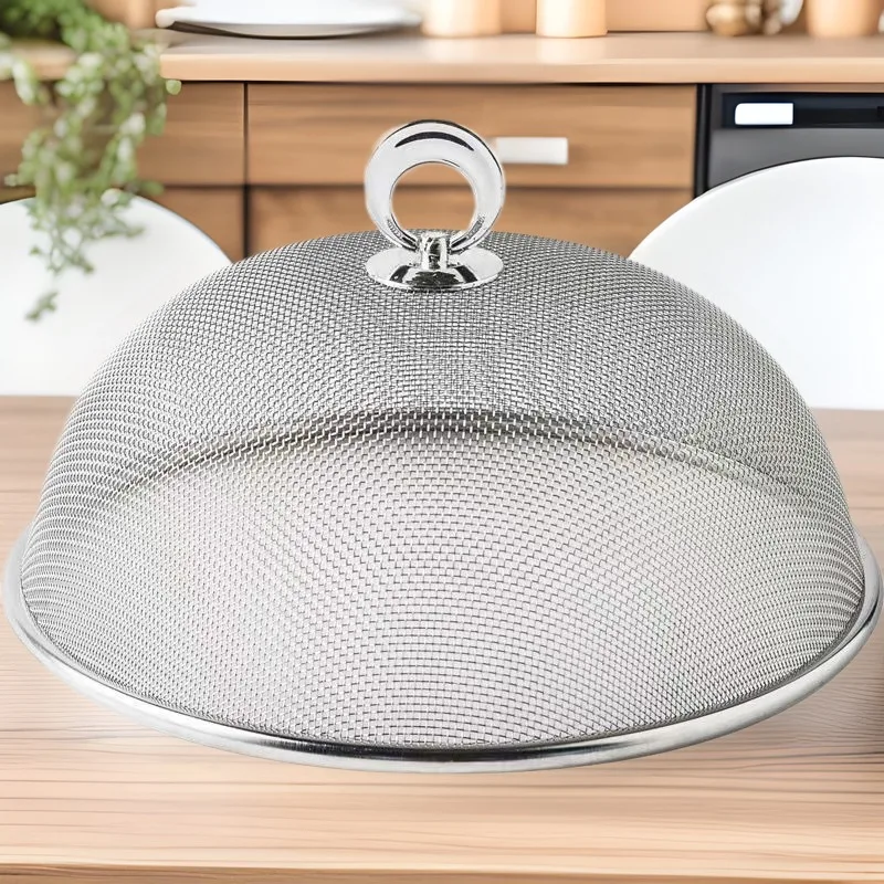 Stainless Steel Round Food Cover Mesh Table Protector Anti Mosquito ...