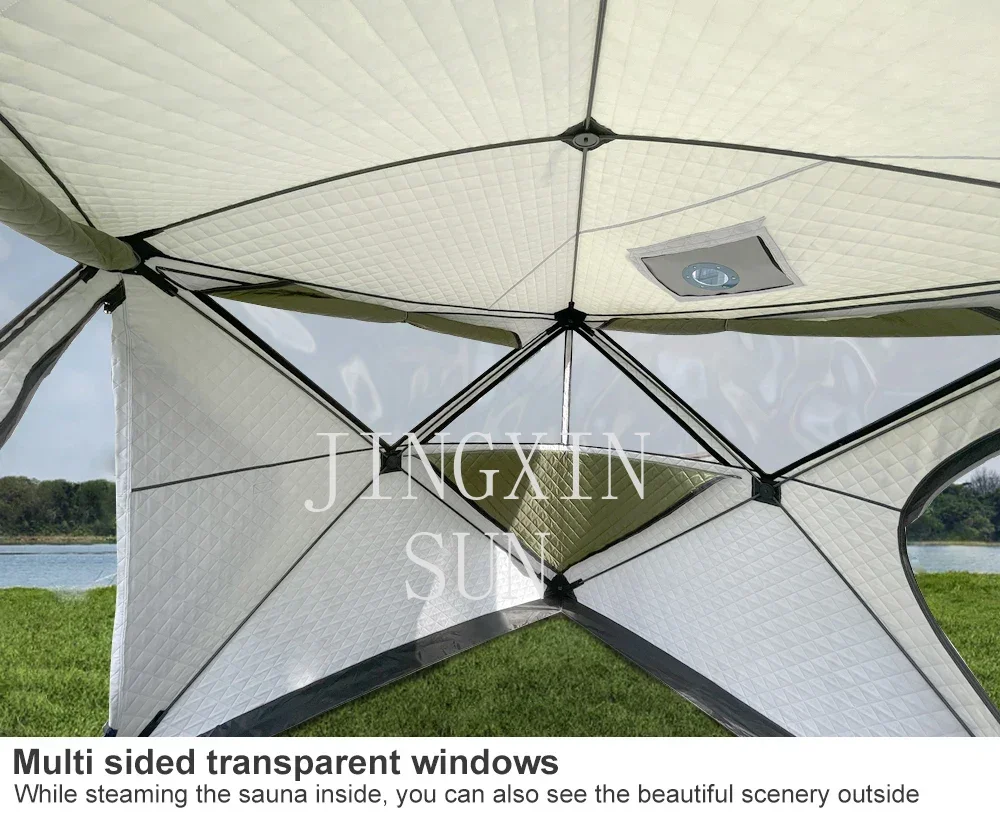 Transparent Skylight Sauna Tent with Chimney Hole: Real-World ...