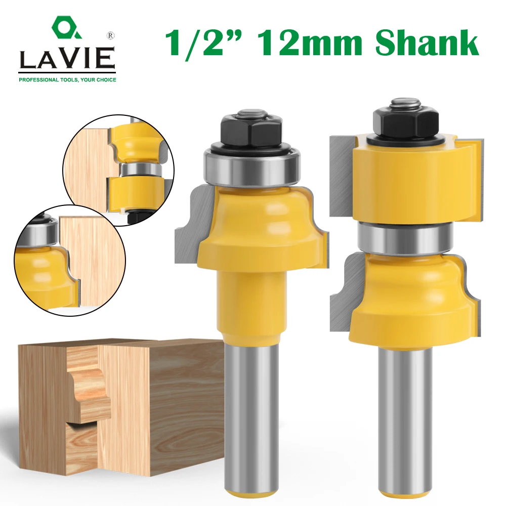 LAVIE-2pcs-12mm-1-2-Inch-Shank-Window-Sash-Router-Bits-Set-Glass-Door ...