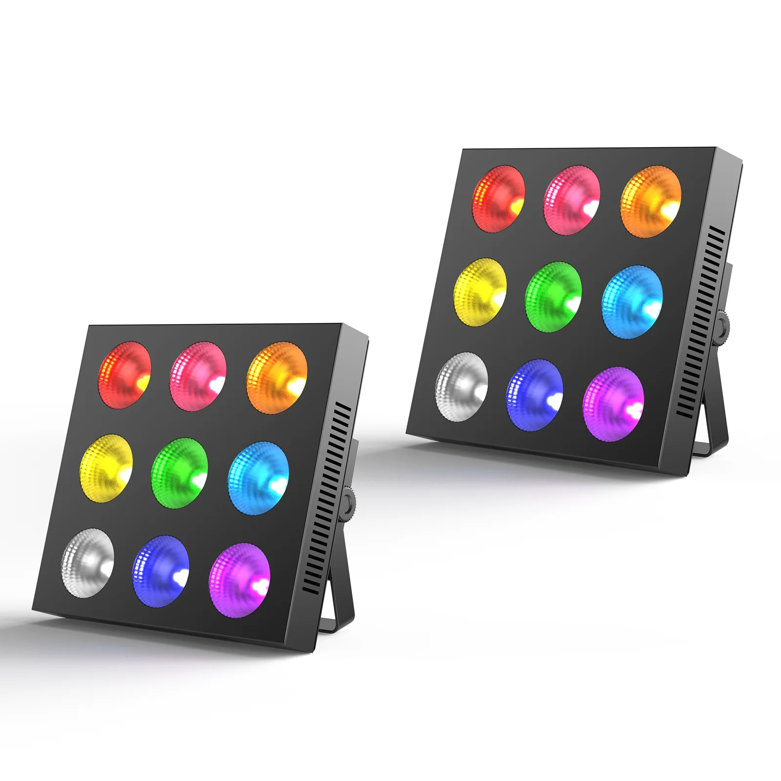 Yiflamefly 2Pcs 9-Eye COB Matrix Light 9X12W RGBW LED Par Lights DMX ...