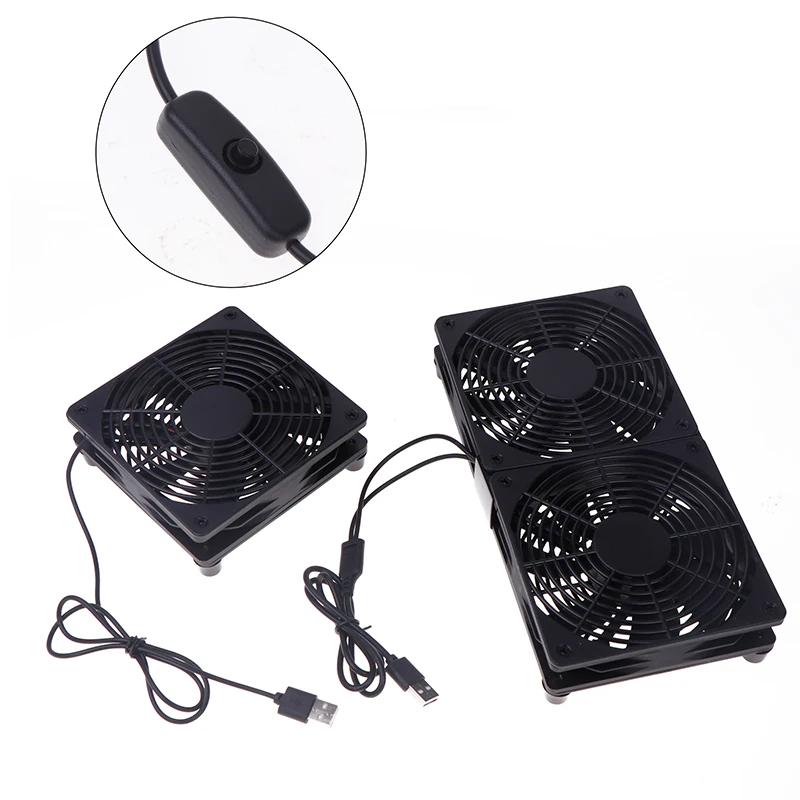 1-Set-High-Airflow-Cooling-Fan-For-Router-Modem-Receiver-120mm-DC12V ...