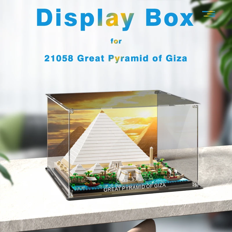 Acrylic Display Box for Lego 21058 Great Pyramid of Giza Dustproof ...