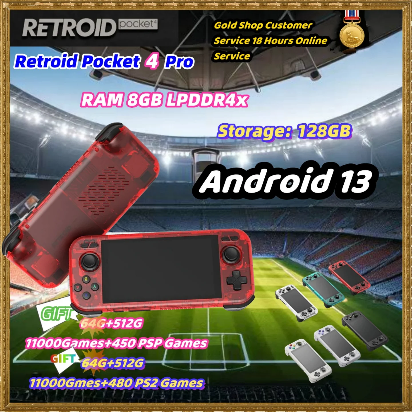 Consola-de-videogame-port-til-retr-ide-Android-13-WiFi-6-0-Bluetooth ...