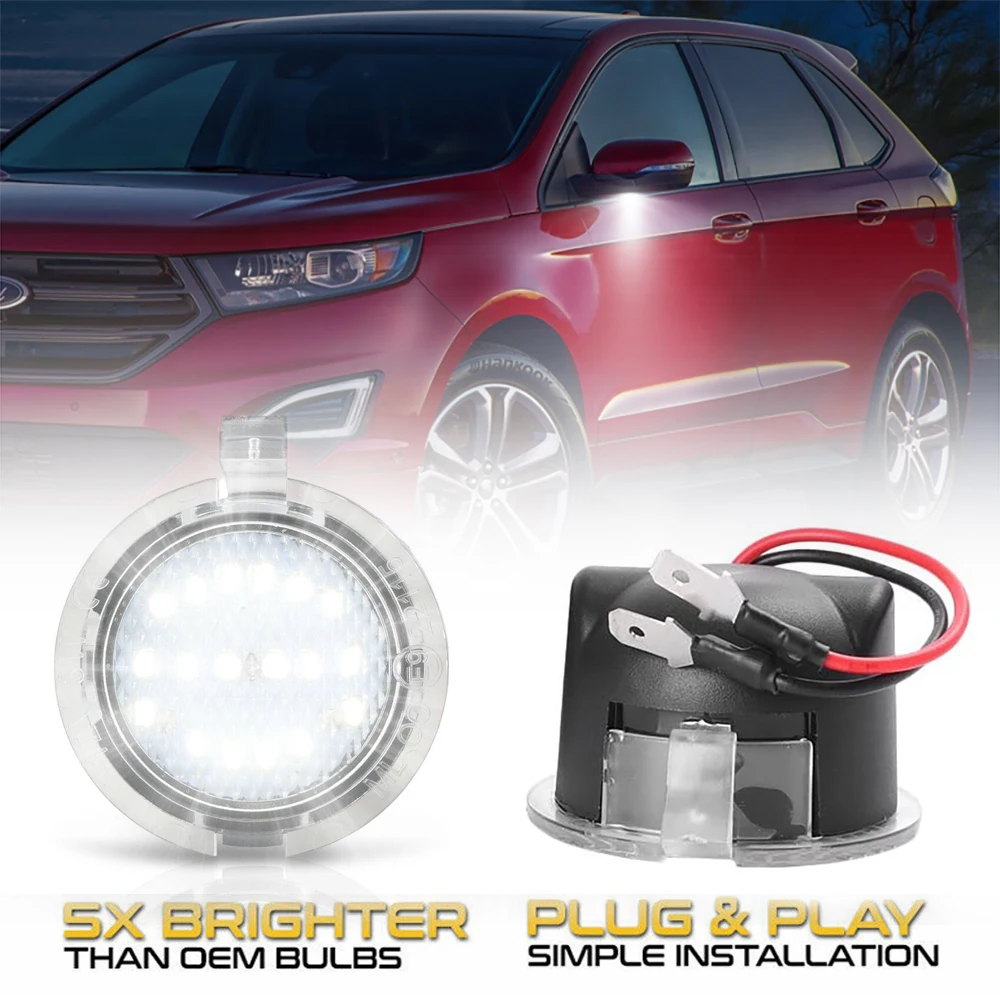 LED Under Side Mirror Puddle Light For Ford Ranger T6 Mustang 6 ...