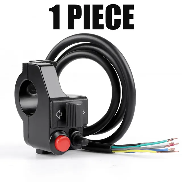 Motorcycle 22mm 7/8" Headlights Turn Signal Lights Horn Motorbike Handlebar MountPush Button ...