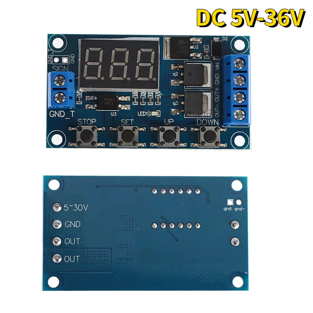 DC-5V-36V-Trigger-Cycle-Timer-Delay-Switch-12-24V-Dual-MOS-LED-Digital ...