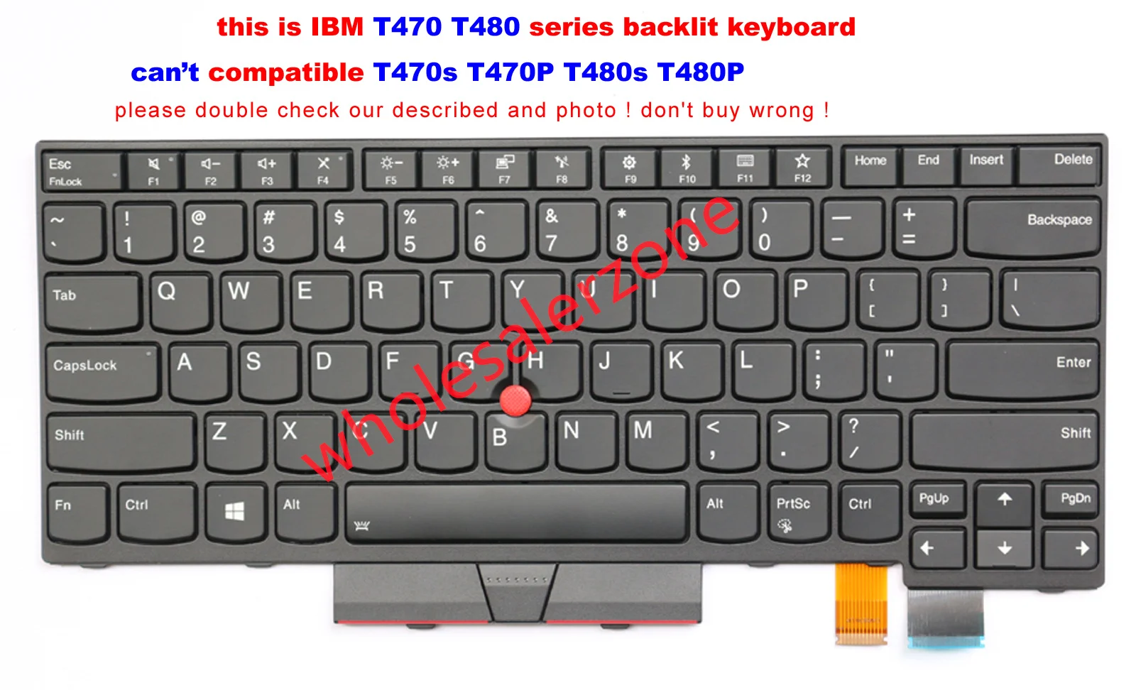 New US Keyboard For IBM Thinkpad A475 A485 T470 T480 series (can't fit ...