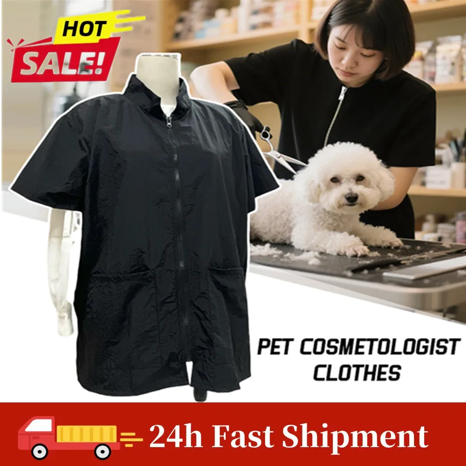 Waterproof And Breathable Cat Dog Grooming Cleaning Work Clothes Pet ...