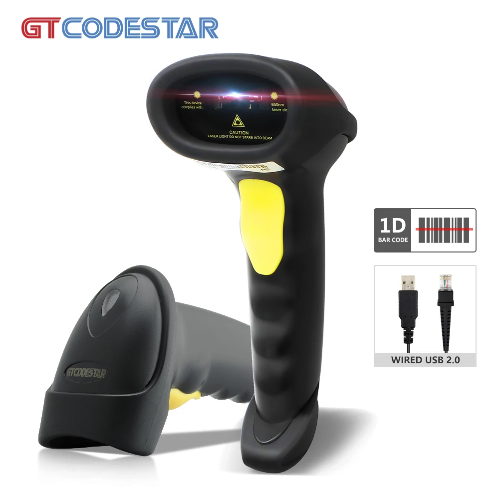 GTCODESTAR-X-9200-Handheld-Wired-1D-Laser-Barcode-Scanner-Bar-Code ...