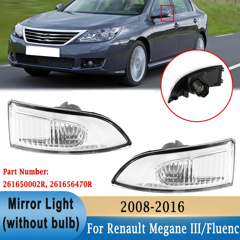 For Renault Megane III/Fluenc Side Rearview Mirror Turn Signal Lights ...