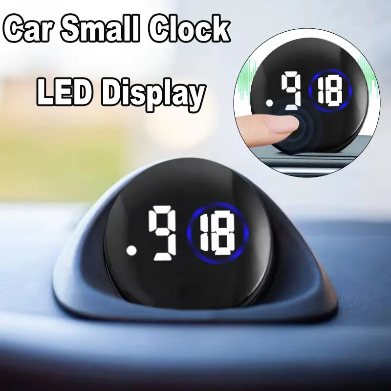 Car-Small-Clock-LED-Display-Quartz-Motorcycle-Stick-On-Analog-Clock-Car ...