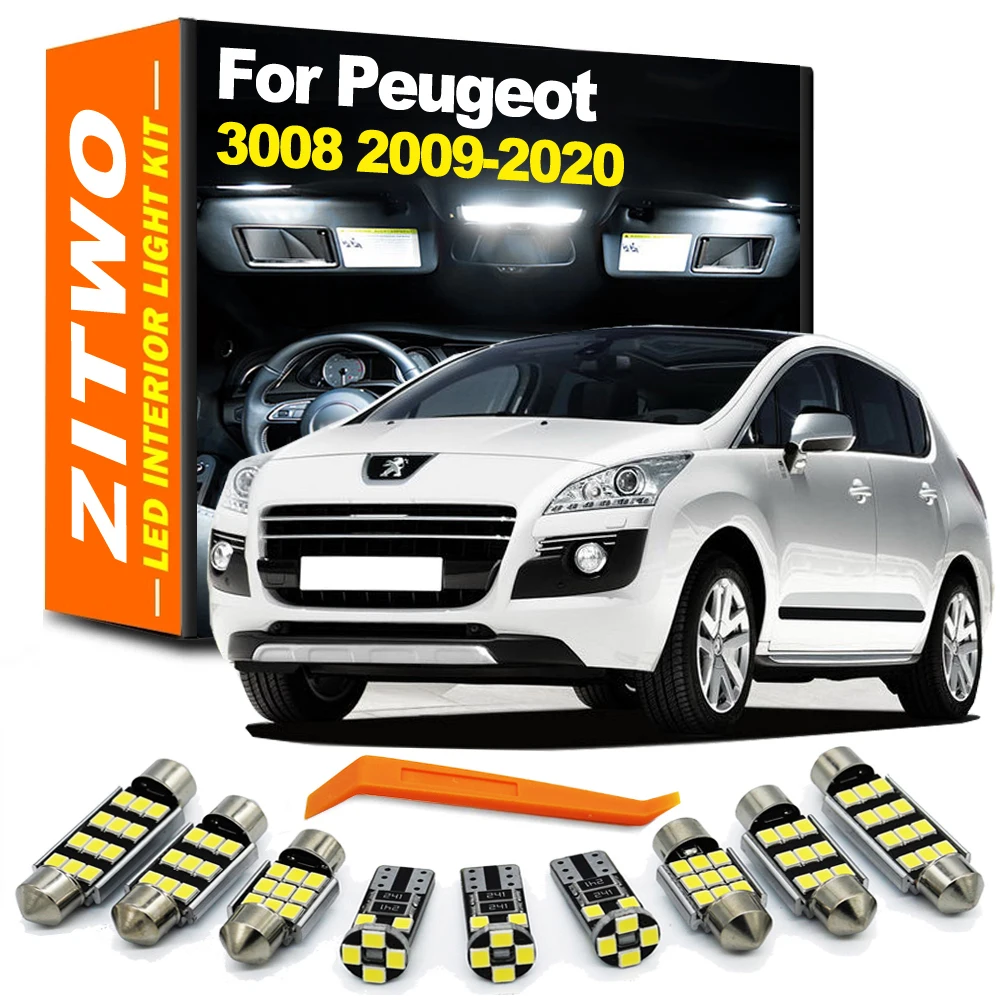 18Pcs-LED-Interior-Dome-Map-Reading-Luggage-Plate-Light-Kit-For-Peugeot ...