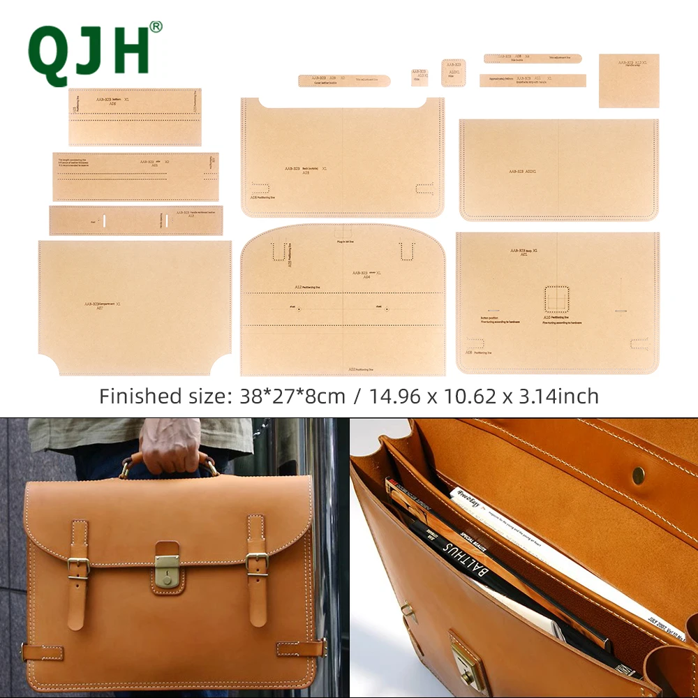 QJH-1SET-DIY-Handmade-Leather-Goods-Pattern-Laser-Cutting-Leather-Kraft ...