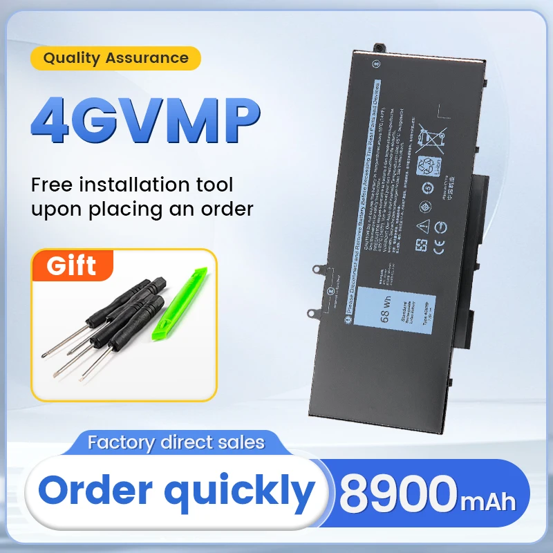 SOMI 4GVMP Laptop Battery for Dell Latitude 5400 5500 5410 5510 E5400 ...