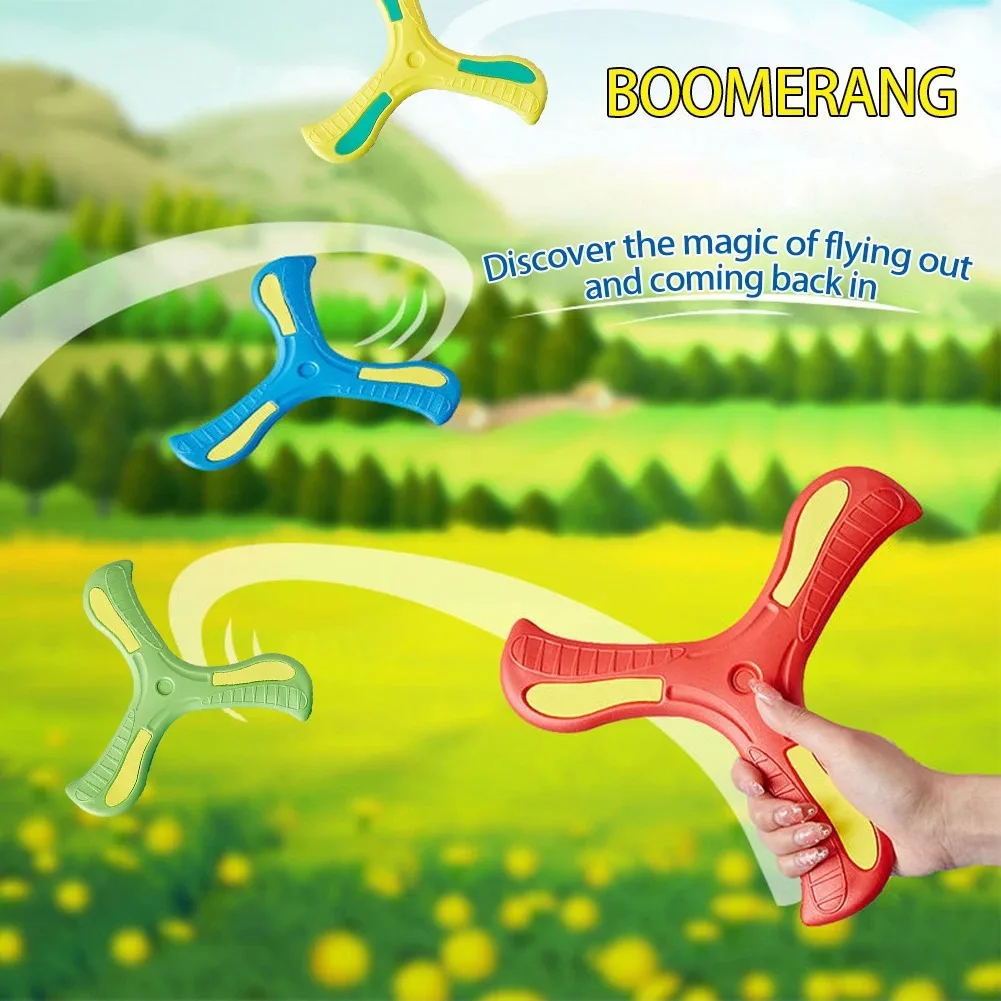 Kids-Toy-Boomerang-Soft-Three-leaf-Cross-EVA-Classic-Returning ...