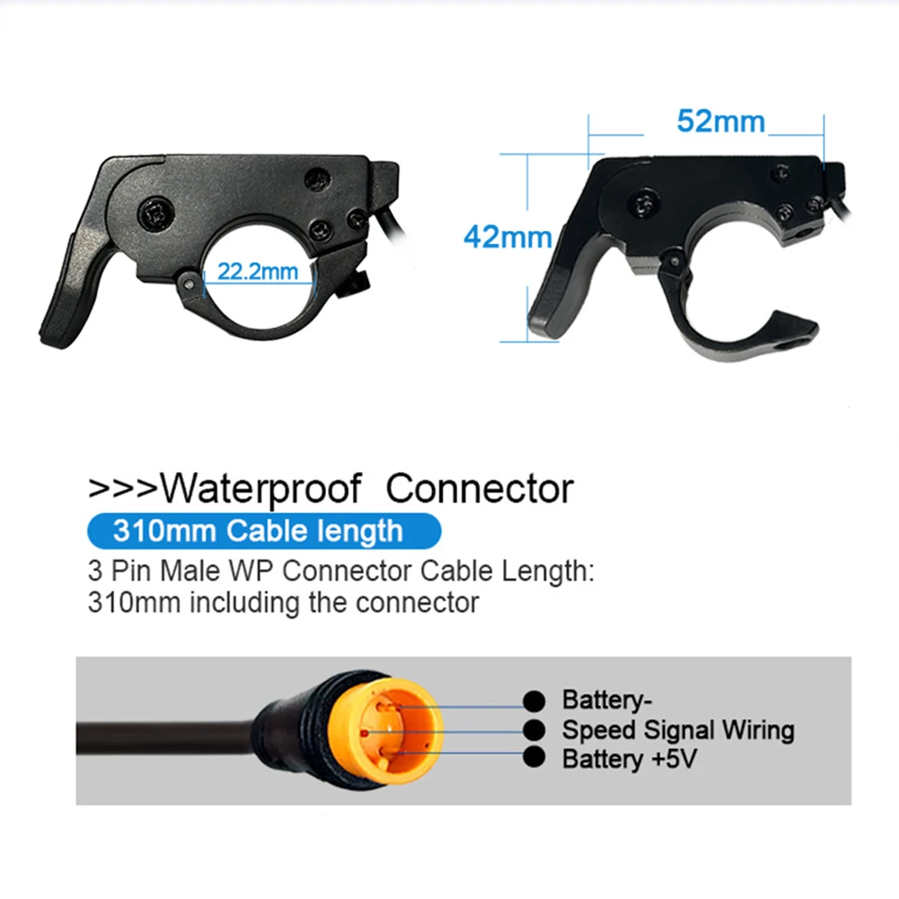 1pc E-Bike Thumb Throttle Lithium Electric Bicycle Moped Quick Release ...