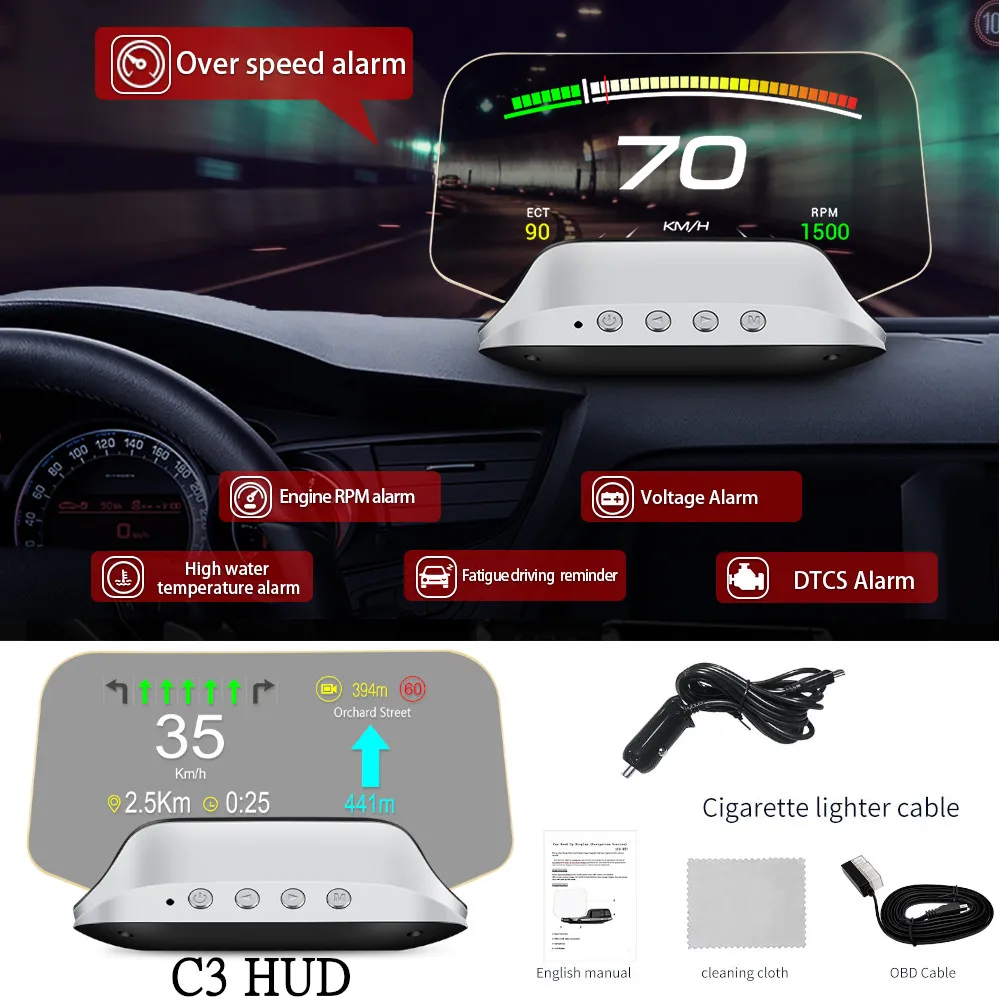 HD-C3-Plus-Car-HUD-OBD2-Head-Up-Display-GPS-Navigation-Projector ...