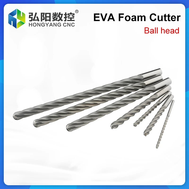CNC Taper Ball Head Nose Eps Foam Cutters Eva Cutter Router Bit Milling ...