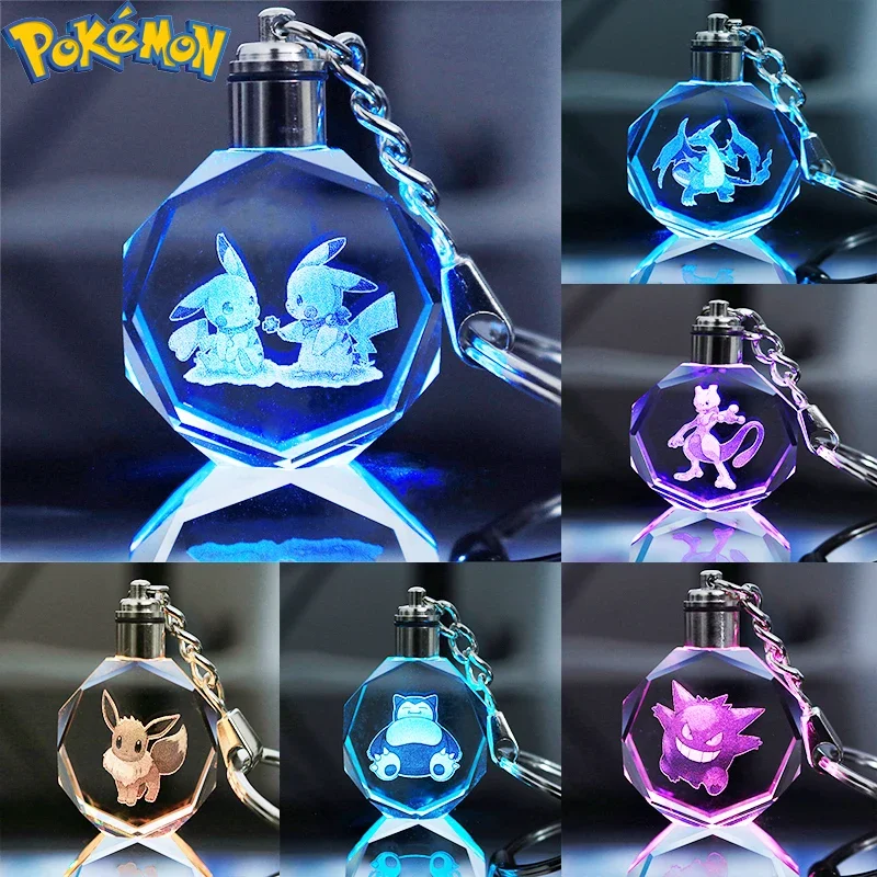 Pokemon-Anime-Figure-Pikachu-Charizard-Mewtwo-Eevee-Crystal-Luminous ...