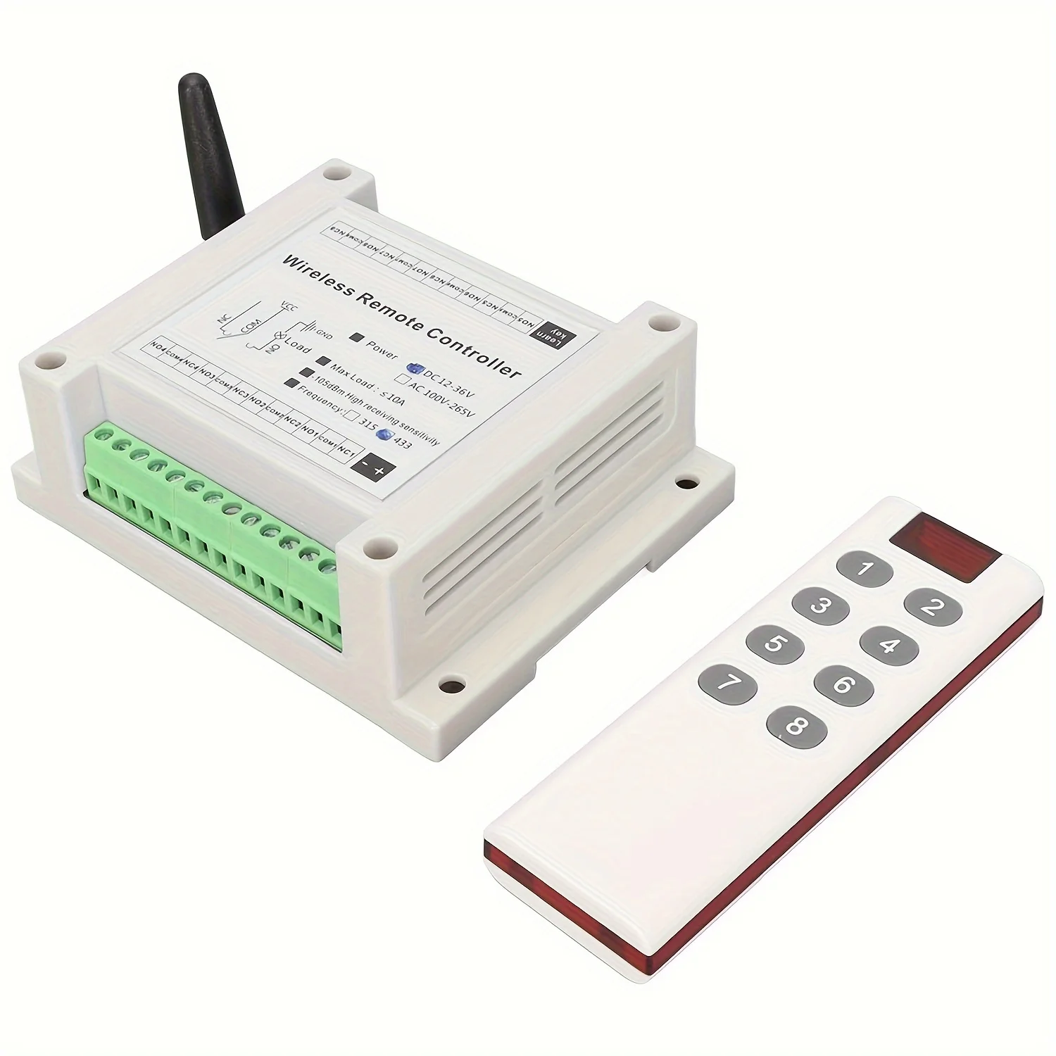 DC12V-24V-36V-8CH-Wireless-Remote-Control-LED-Light-Switch-Relay-Output ...