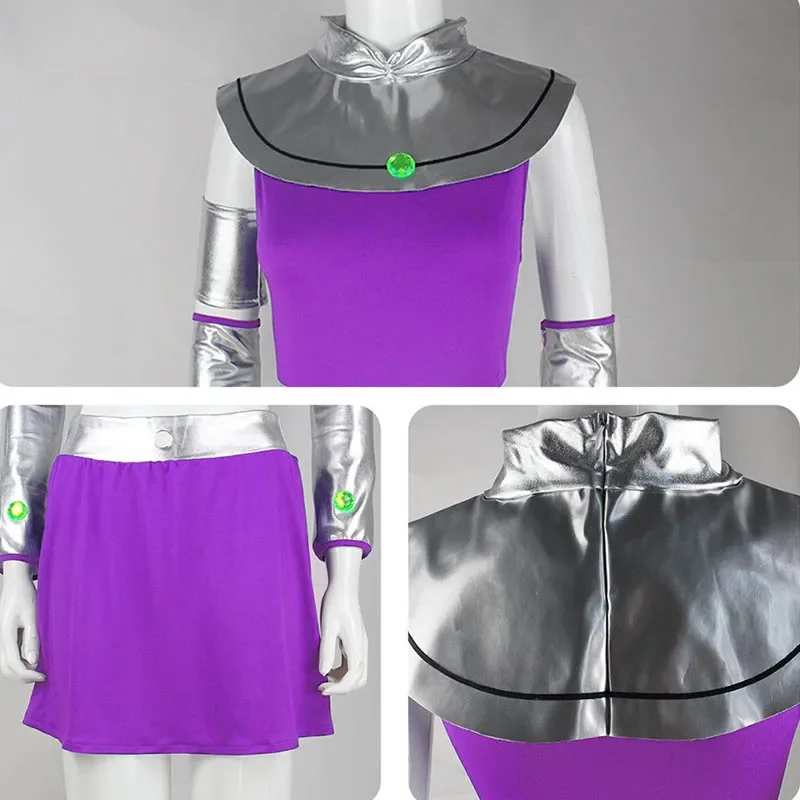 HN8 Starfire Disfraz de cosplay Princesa Koriand'r Falda Vestido con ...