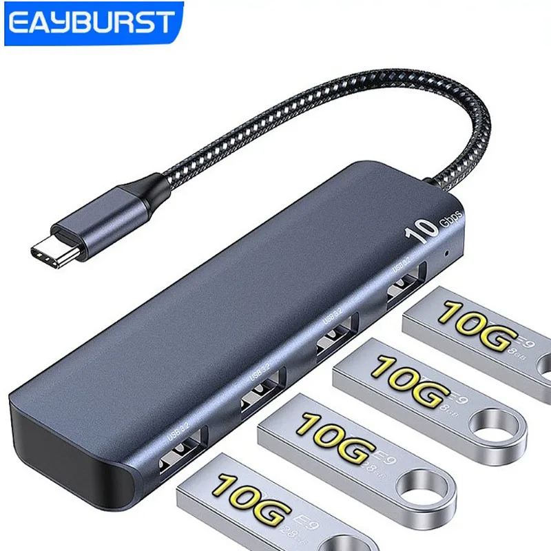 Eayburst-USB-HUB-4-ports-10Gbps-Type-C-to-4-USB-3-2-hub-adapter-for.jpg